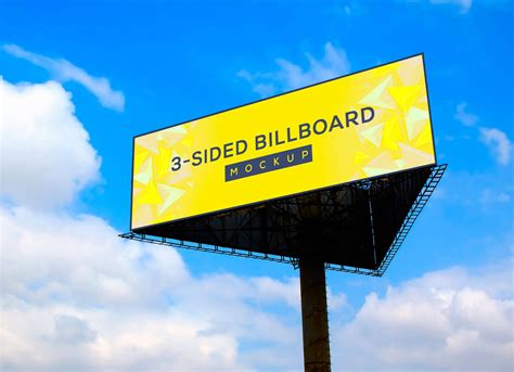 Triangular Billboard Mockup Set Free Psd Templates