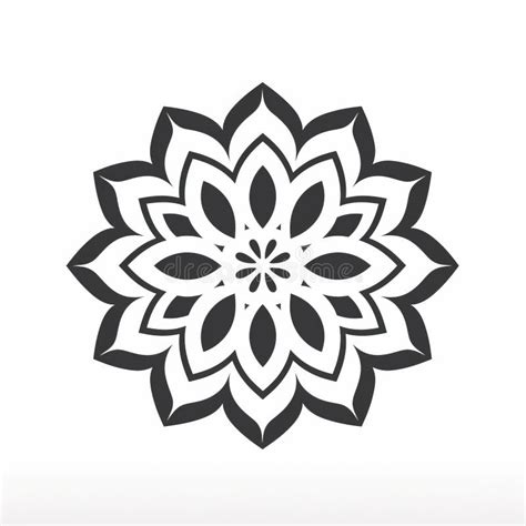 Intricate Floral Design Meticulous Illustration With Geometric Patterns Stock Illustration