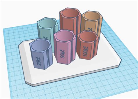 Modular coin bank EUR CZK by Samuel Kočiščák Download free STL model Printables com