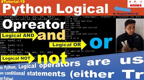 Python Logical Operators And Or Not Examples Python