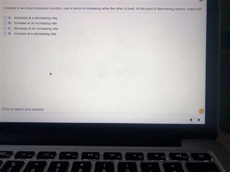 Solved Consider A Two Input Production Function One Of