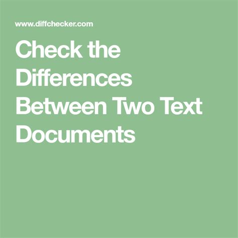 Check The Differences Between Two Text Documents Text Different