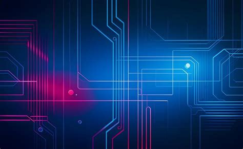 Glowing Circuit Board Lines Nodes Images Free Download On Freepik