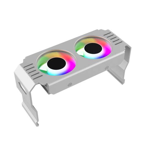 desktop argb memory cooler pwm temperature control dual fan for ddr