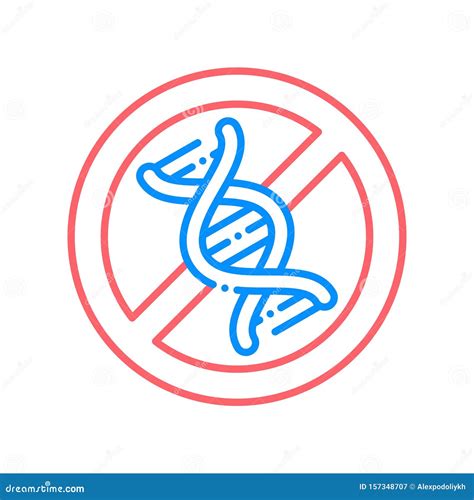 Gmo Allergy Line Color Icon Allergic Reaction Chemical Intolerance