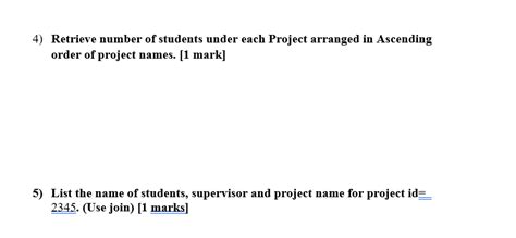 Solved Write The Suitable SQL Statement To Answer The Chegg