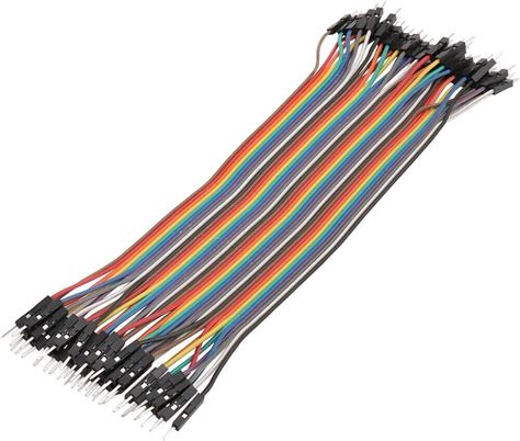 Lot 40x Cable Dupont Bridge 1 Pin Male Arduino Electronic Connector Ebay