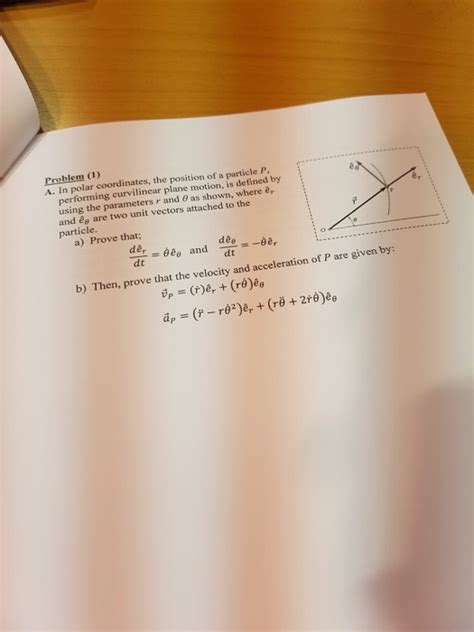 Solved Problem A In Polar Coordinates The Position Of Chegg