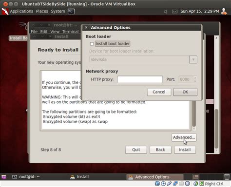 lvm install backtrack 5 r2 into running luks setup installed with