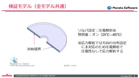 線膨張係数の径方向周方向の異方性設定例｜解析事例｜製品情報｜ムラタソフトウェア株式会社