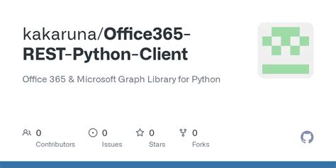 Github Kakarunaoffice365 Rest Python Client Office 365 And Microsoft