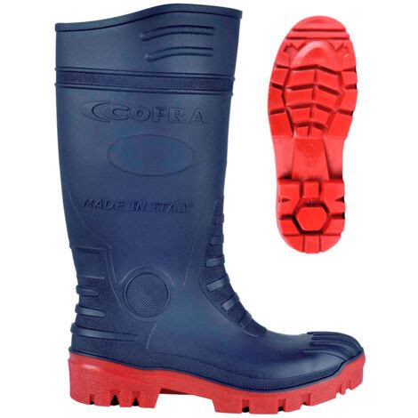 Cofra Ss5t40 Stivali Pvc Typhoon S5 Ci Lg Fo Sr Blu Rosso 46