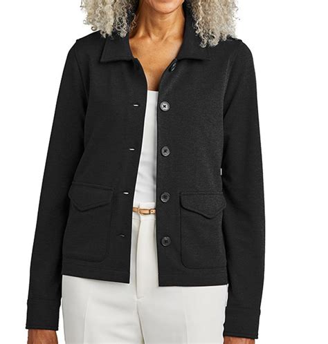 Custom Brooks Brothers Womens Mid Layer Stretch Button Jacket Design