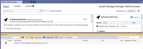 An Error “unable To Find Metadata Of Packagename100” Occurs When