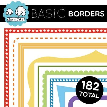 Clip Art Basic Borders 182 Simple And Colorful Borders By Jax And Jake