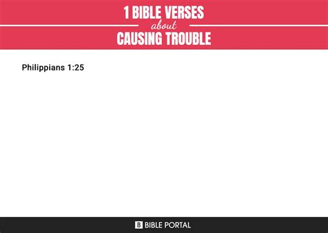 1 Bible Verses About Causing Trouble
