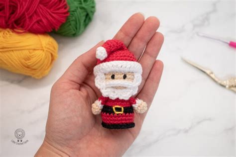 Crochet Mini Santa Claus Free Amigurumi Pattern Little Crochet Farm