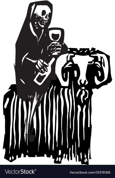 Death On A Goat Royalty Free Vector Image Vectorstock