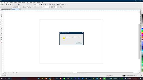 Screenshot Paste Error CorelDRAW Graphics Suite For Windows CorelDRAW Graphics Suite