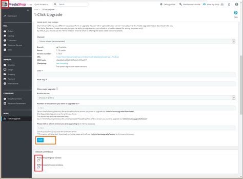 1 click upgrade still loading comparison and unable to upgrade