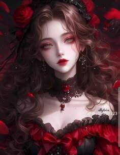 Anime Red And Black Hair
