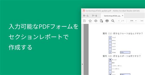 入力可能なpdfフォームをセクションレポートで作成する mescius devlog メシウス株式会社