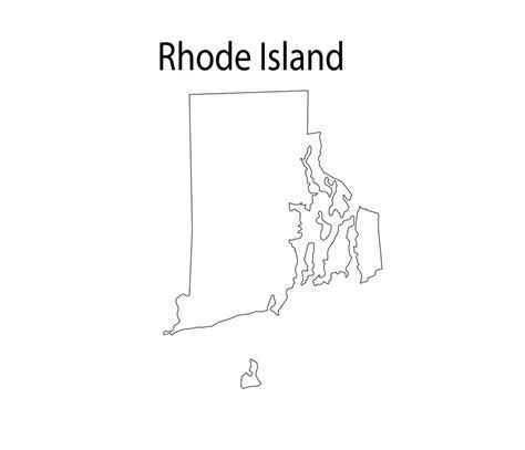 Rhode Island Map Line Art Vector Illustration 11774466 Vector Art At