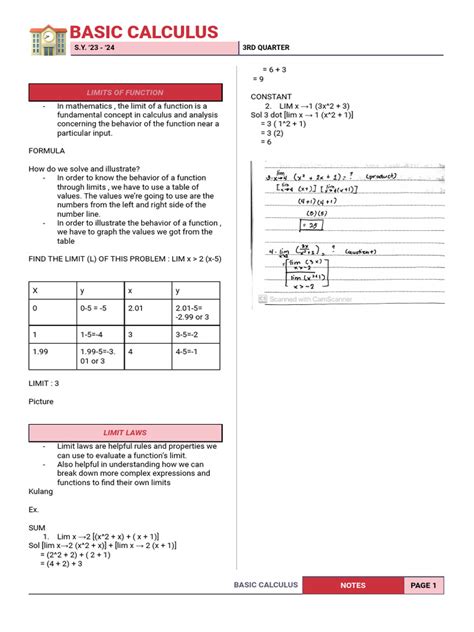 Basic Calculus Sem 2 3rd Q Pdf Function Mathematics Calculus