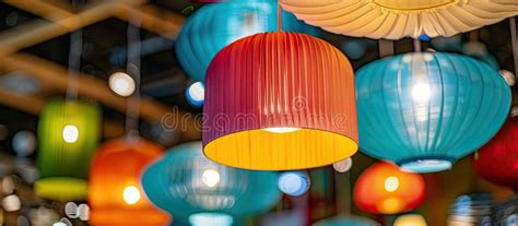 Colorful Lanterns Dangle From The Ceiling Adding A Vibrant Touch To