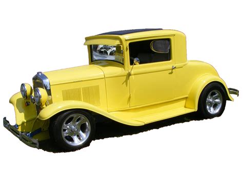 Coches Antiguos Vintage De Color Amarillo