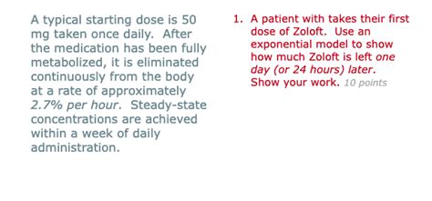 A Typical Starting Dose Is 50 1 A Patient With Takes