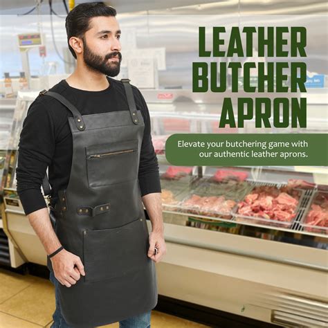Exquisite Leather Butcher Apron With Multiple Pockets