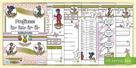 Prefixes In Im Ir Il Ks2 Spelling Practice Booklet