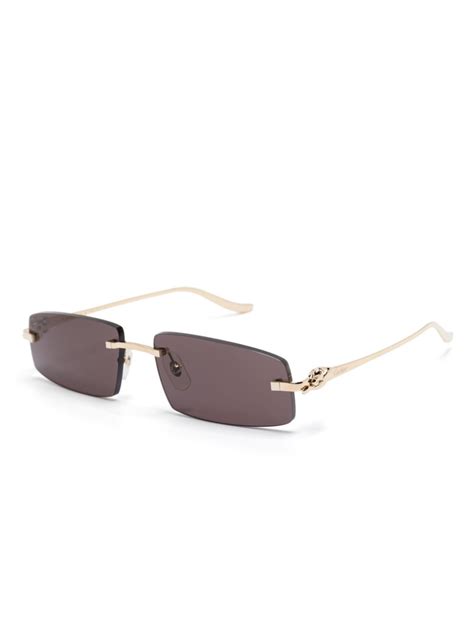 Cartier Panthère Sunglasses In Gold Modesens