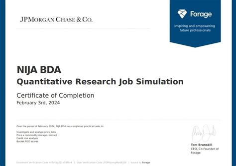 Nija T B On Linkedin I Have Completed A New Course Named Quantitative Research And Job