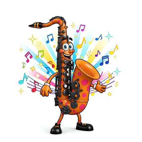 Cartoon Saxophone Character Stock Illustrations 5498 Cartoon