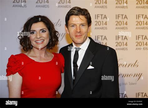 Dublin Ireland 5th April 2014 Irish News Anchor Colette Fitzpatrick And Her Husband Niall