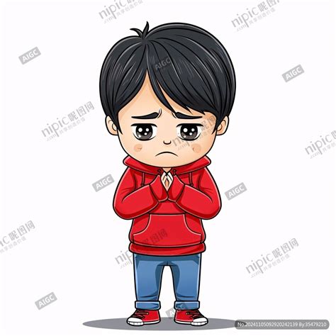Ai创作图卡通苦孩子 原创卡通小男孩 心情低落的孩子 红色男孩插画 呆萌男孩卡通图案 悲伤的男孩 馋嘴小男孩卡通男生 Q版男孩形象卡通元素 男童卡通形象 忧伤的男孩 卡通q版男孩人物形象 原创