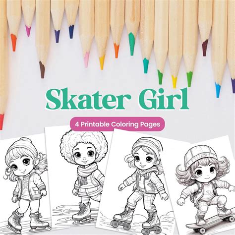 Skater Girl Crayola Coloring Pages Printable Cute Coloring Book