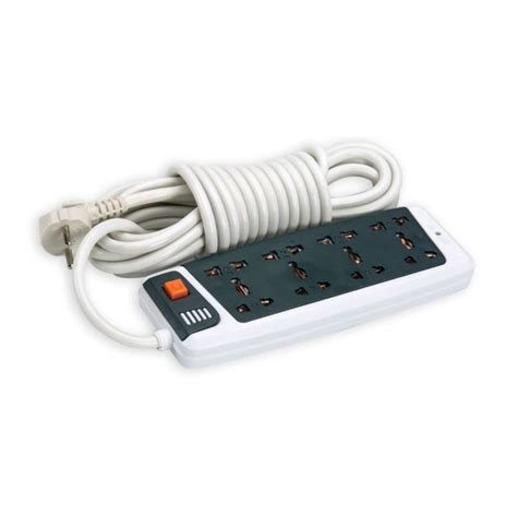 Multi Plug 8 Way Power Socket Outlet Maxline Heavy Duty With 2m Cable