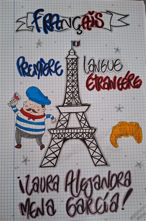 Portada Francés Portadas Proyectos De Arte De Escuela Portadas De