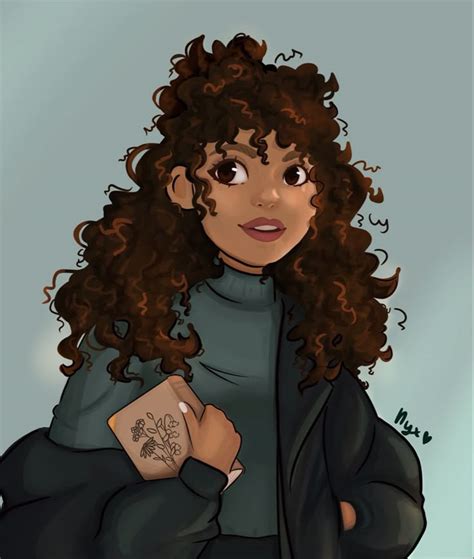 Curly Hair Cartoon Curly Hair Drawing 3c Hair Illustration Art