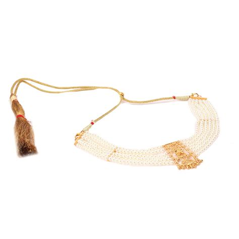 Elegant Beaded Line Slick Jaroa Necklace Set