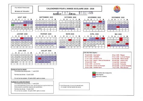 Nouveau Calendrier Scolaire 2025 2026 Matarii Fête De Labondance