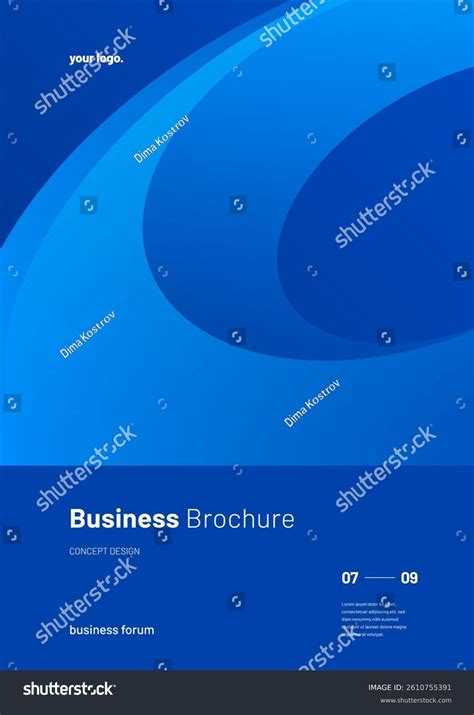 Vertical Orientation Layout Template Geometric Shapes Stock Vector Royalty Free 2610755391