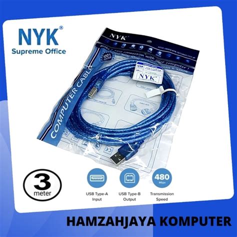 Jual Kabel Usb Printer 3 Meter Nykkabel Printer Usb 3 Mkabel Data