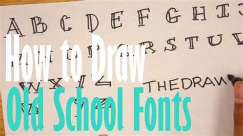 How To Draw Old School Fonts Youtube