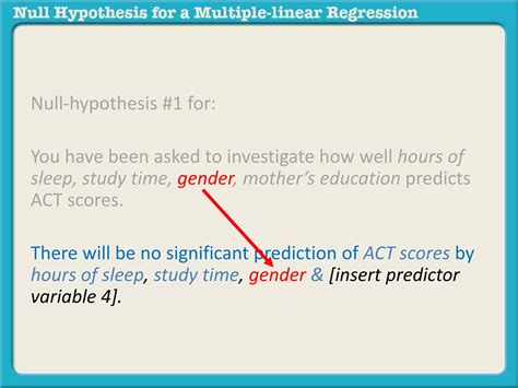 Null Hypothesis For Multiple Linear Regression Pptx