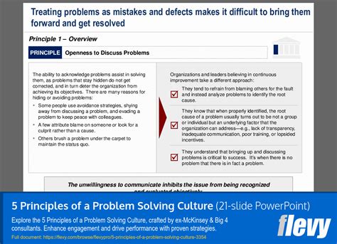 5 Principles Of A Problem Solving Culture Ppt Slide Deck