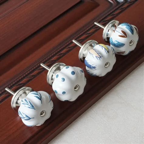 Ceramic Knobs Dresser Knob Colorful Cabinet Pulls Knobs Blue Unique